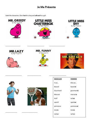 Je Me Présente | Teaching Resources