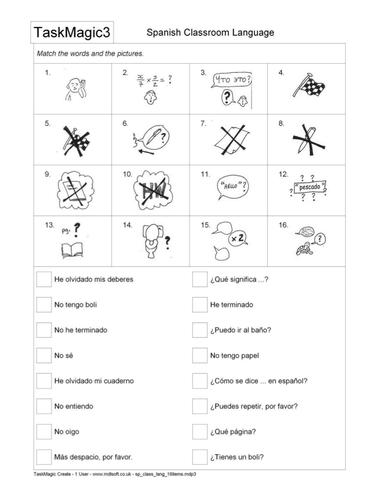Spanish Classroom language activities | Teaching Resources