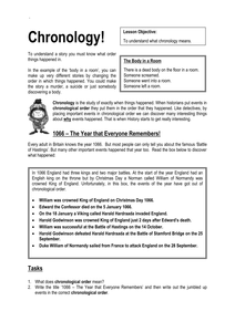Chronological Order Paragraph Worksheets; Sequence and Order of Events ...