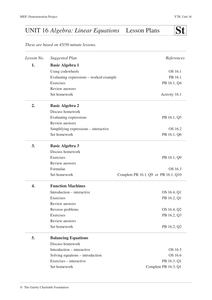 KS3 Linear Equations (MEP – Year 7 – Unit 16) by CIMT - UK Teaching ...