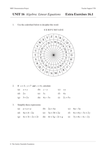 KS3 Linear Equations (MEP – Year 7 – Unit 16) by CIMT - UK Teaching ...