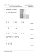 Decimals, Fractions & Percentages (MEP – Y7 – U17 | Teaching Resources