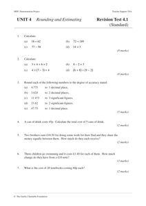 KS3 Rounding and Estimating (MEP – Unit 4) by CIMT - UK Teaching ...