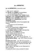 Zu + infinitive | Teaching Resources