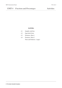 KS3 Fractions and Percentages (Year 9 – Unit 4) by CIMT - UK Teaching ...