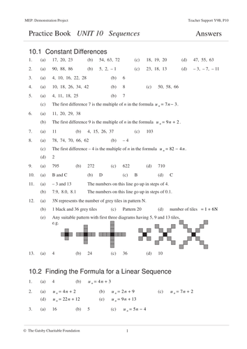 Linear Sequences Resources | Tes Linear Sequences Resources | Tes