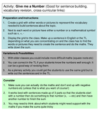 Give me a number - instructions | Teaching Resources