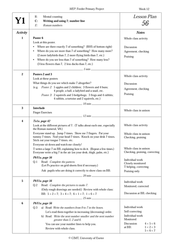 Lesson on writing and using 7. | Teaching Resources