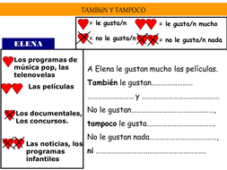 También y tampoco | Teaching Resources