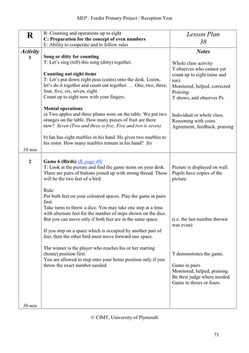 Counting to 8, lesson 6 | Teaching Resources