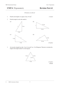 Trigonometry (MEP – GCSE) Lesson plan, worksheets - Resources - TES