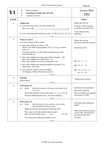 Extending the number line (0-20) | Teaching Resources