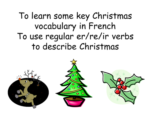 Christmas vocab and regular verbs | Teaching Resources