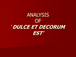 dulce et decorum est resource ppt | Teaching Resources