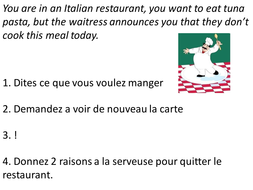 jeu de role - au restaurant | Teaching Resources