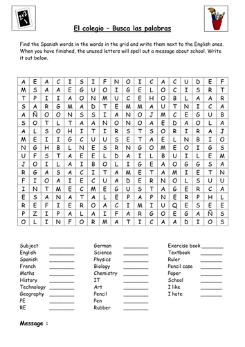 Busca las palabras 1 | Teaching Resources