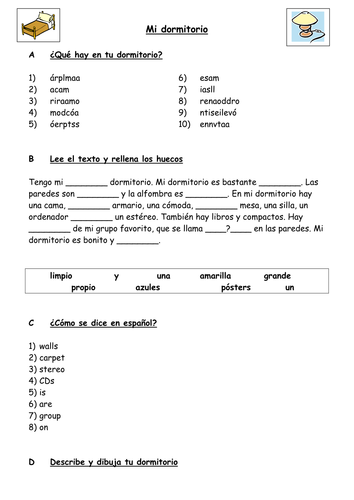 Mi dormitorio | Teaching Resources