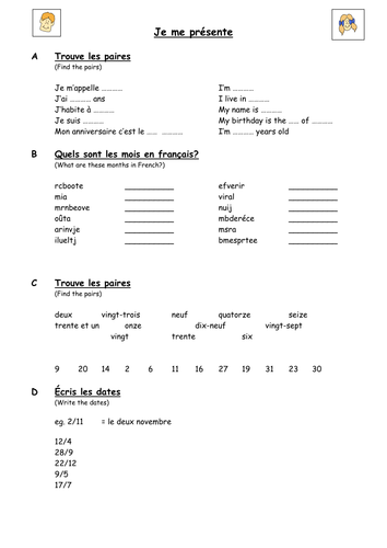 Je me presente | Teaching Resources