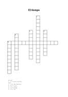 Spanish Weather Crossword - El Tiempo | Teaching Resources