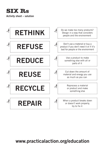 The 6Rs by PracticalAction - Teaching Resources - TES