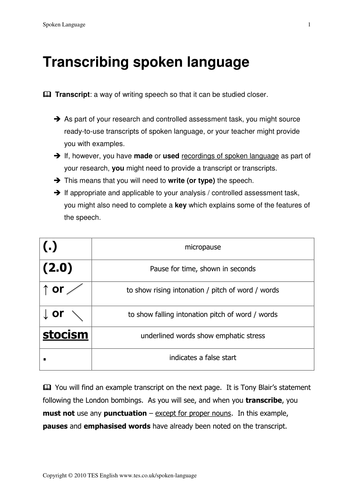 Spoken Language Study Teaching Resources 21-30 | Teaching Resources