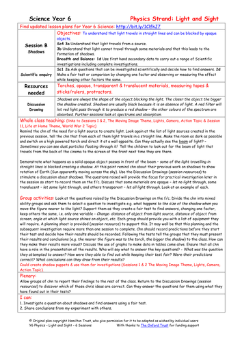 Shadows | Teaching Resources