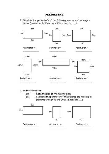 Perimeter - lesson plan. | Teaching Resources Perimeter - lesson plan. | Teaching Resources