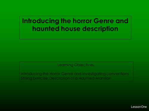 Horror Writing | Teaching Resources