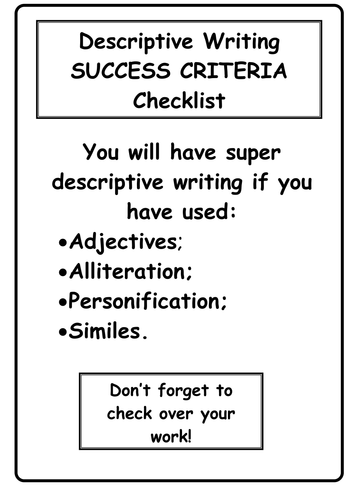 Stimulating Descriptive Writing | Teaching Resources