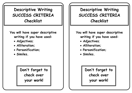 Stimulating Descriptive Writing | Teaching Resources