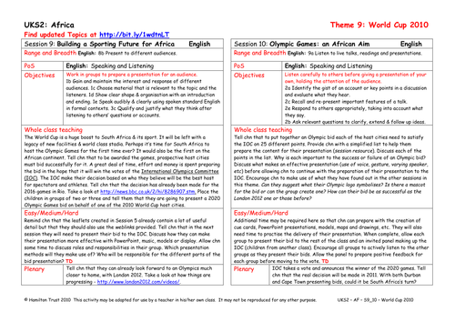 Olympic Games: an African Aim | Teaching Resources