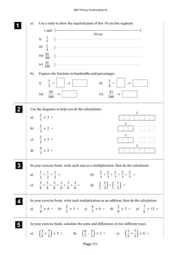 Yr 5 Fractions : Lesson 111 | Teaching Resources