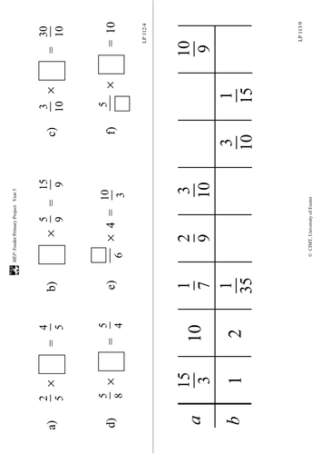 Yr 5 Fractions : Lesson 113 | Teaching Resources