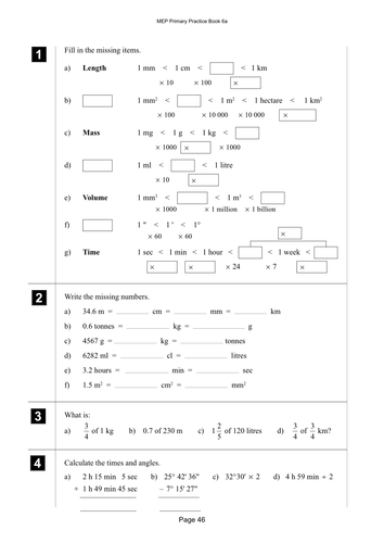 Yr 6 Measures : Lesson 46 | Teaching Resources