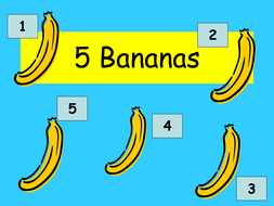 5 Bananas Counting Rhyme | Teaching Resources