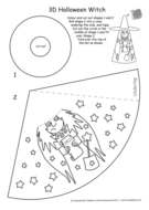 Halloween Witch To make in 3D | Teaching Resources