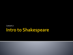 Introduction to Shakespeare: Lessons and Worksheet by krista_carson ...