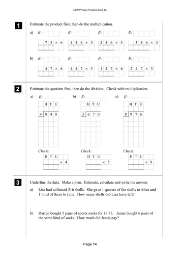 Yr 4 Calculations : Lesson 14 | Teaching Resources