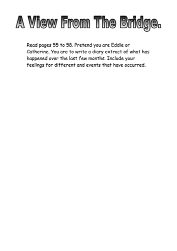 A View from the Bridge 11. | Teaching Resources
