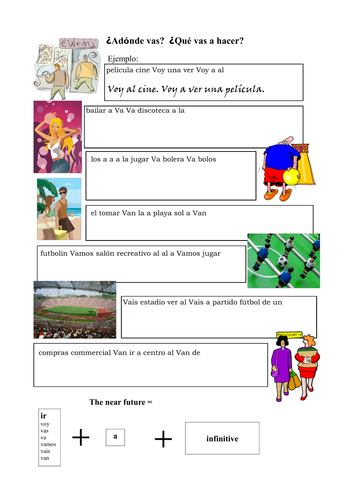 Adonde Vas? places in town and near future | Teaching Resources