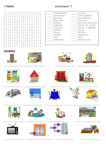 Structures pour décrire où j´habite & ma maison | Teaching Resources