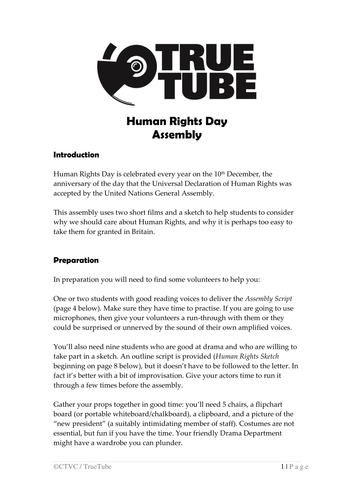 Human Rights Day Assembly | Teaching Resources