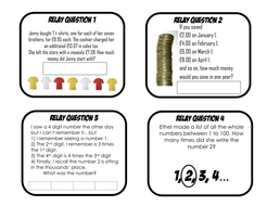 Maths Relay Races (Problem-solving Puzzles) | Teaching Resources
