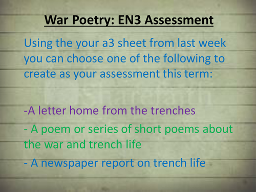 WAR POETRY | Teaching Resources