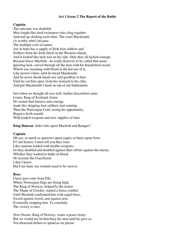 Macbeth Literature SoW and Activities Part 2 | Teaching Resources