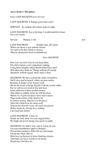 Macbeth Literature SoW and Activities Part 2 | Teaching Resources