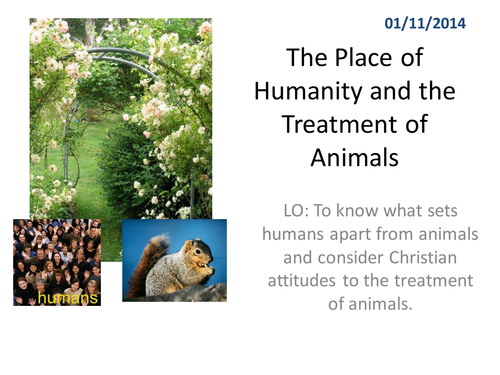 The place of humanity over animals | Teaching Resources