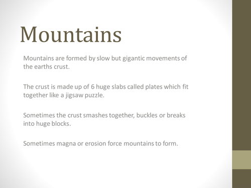 Mountains - How mountains are formed | Teaching Resources