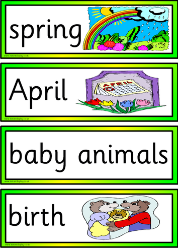 Spring Resources, Key Vocabulary, photos etc. | Teaching Resources