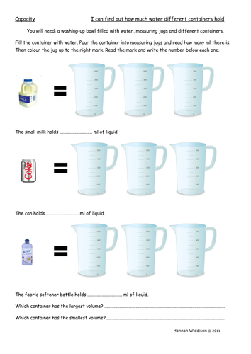 Capacity by H4nn4hWW - Teaching Resources - TES